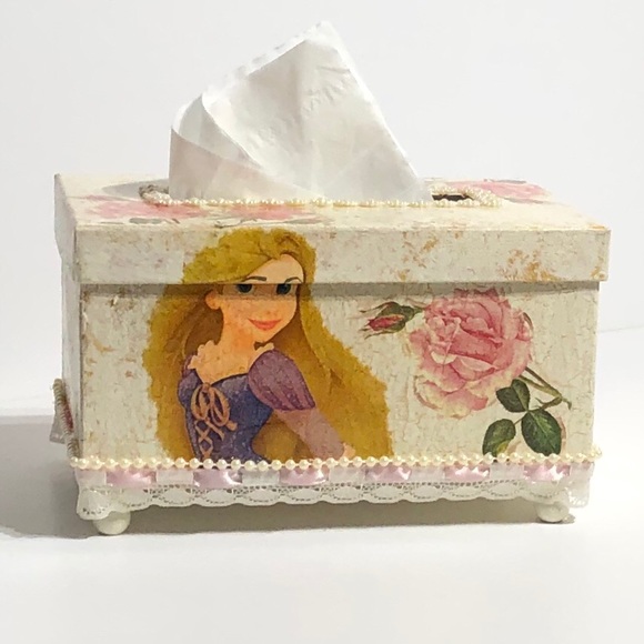 Other | Vintage Ivory Tissue Box With Princesses Roses | Poshmark